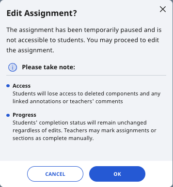 (B1,iii) Edit Assignments
