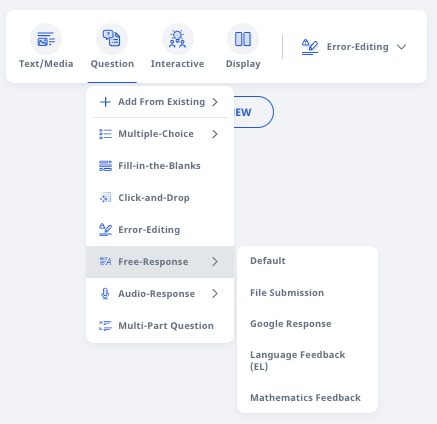 (A2,8) Add Free Response Questions