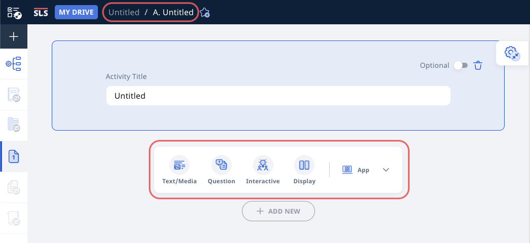 (A1,2) Add New Activities & Sections