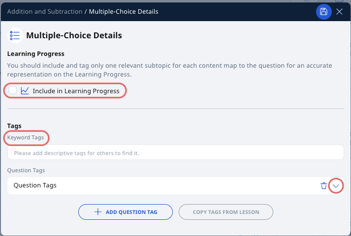 (B1,vii) Add Question Tags