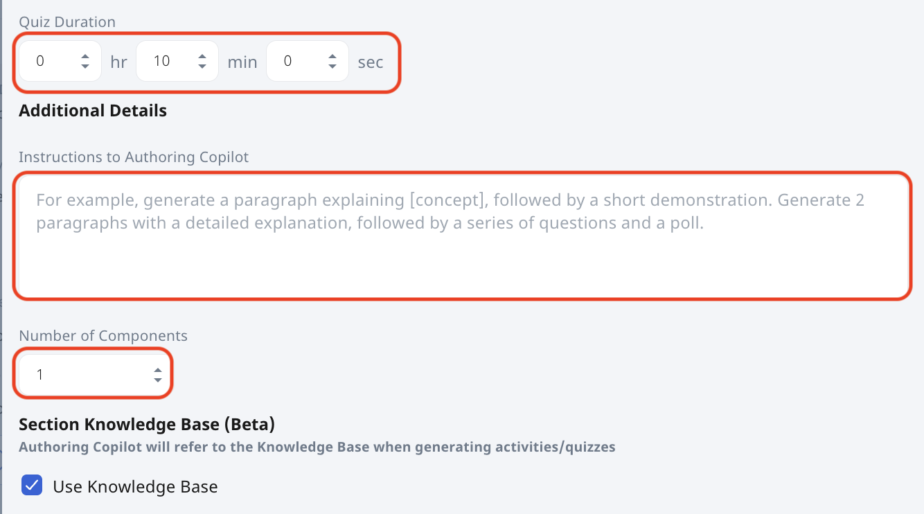 Use Authoring Copilot to create New Quizzes (Enhanced)