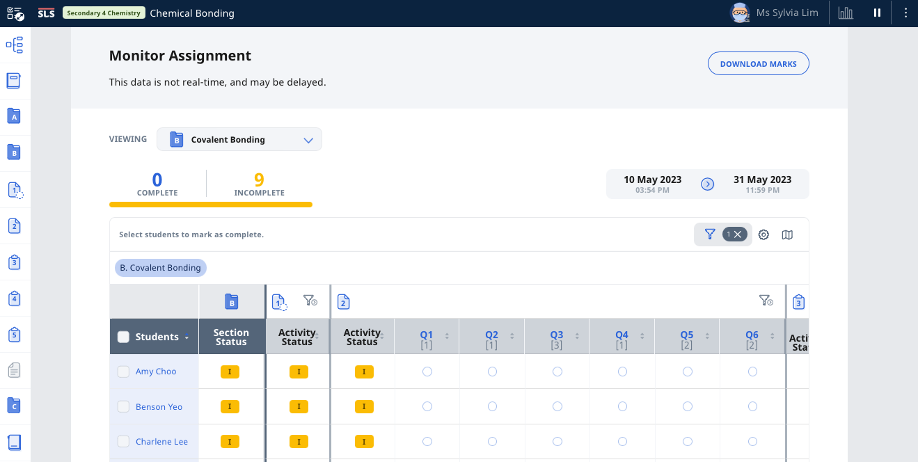 (A2) Monitor Students’ Responses in an Assignment