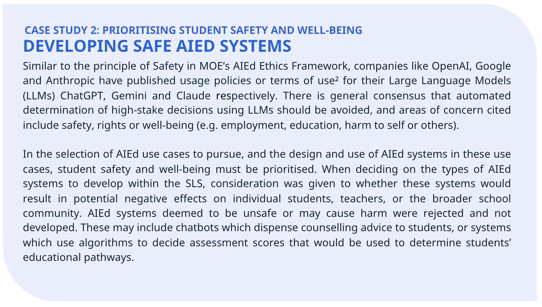 AI in Education Ethics Framework